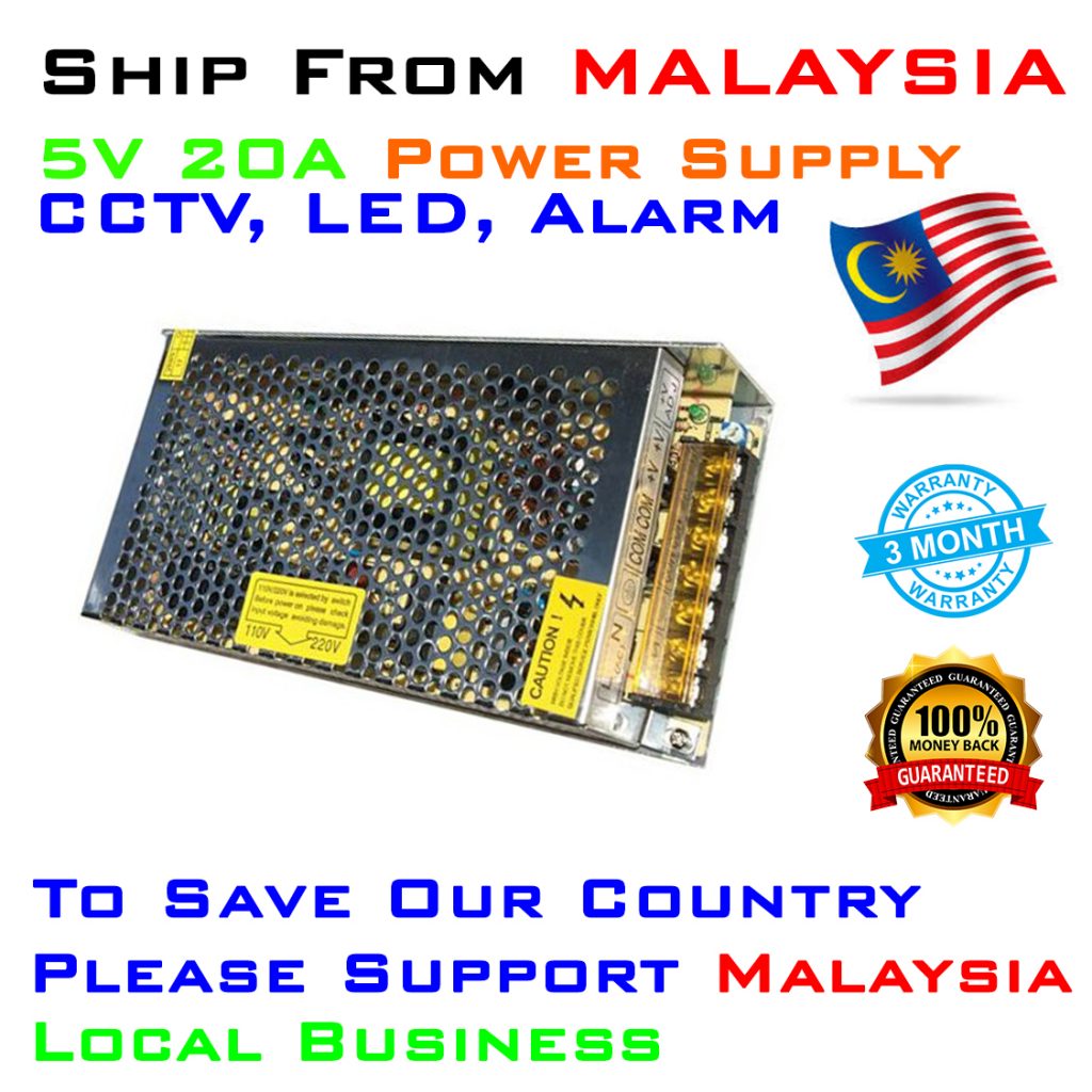 5V20A Power Supply for CCTV, LED, Alarm - MY Mobile Signal Booster Shop